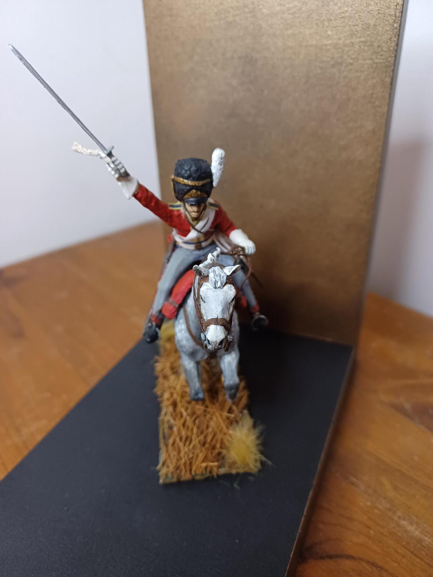 Military Bookends Napoleonic Cavalry Pair British Dragoon and French ...