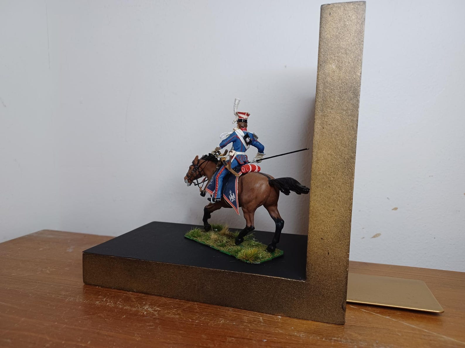 Military Bookends Napoleonic Cavalry Pair British Dragoon and French ...