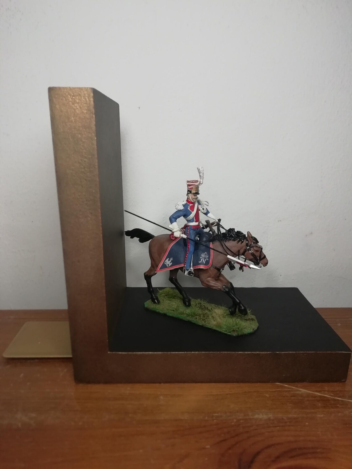 Military Bookends Napoleonic Cavalry Pair British Dragoon and French ...