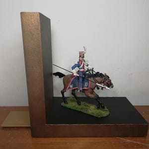 Military Bookends Napoleonic Cavalry Pair British Dragoon and French ...