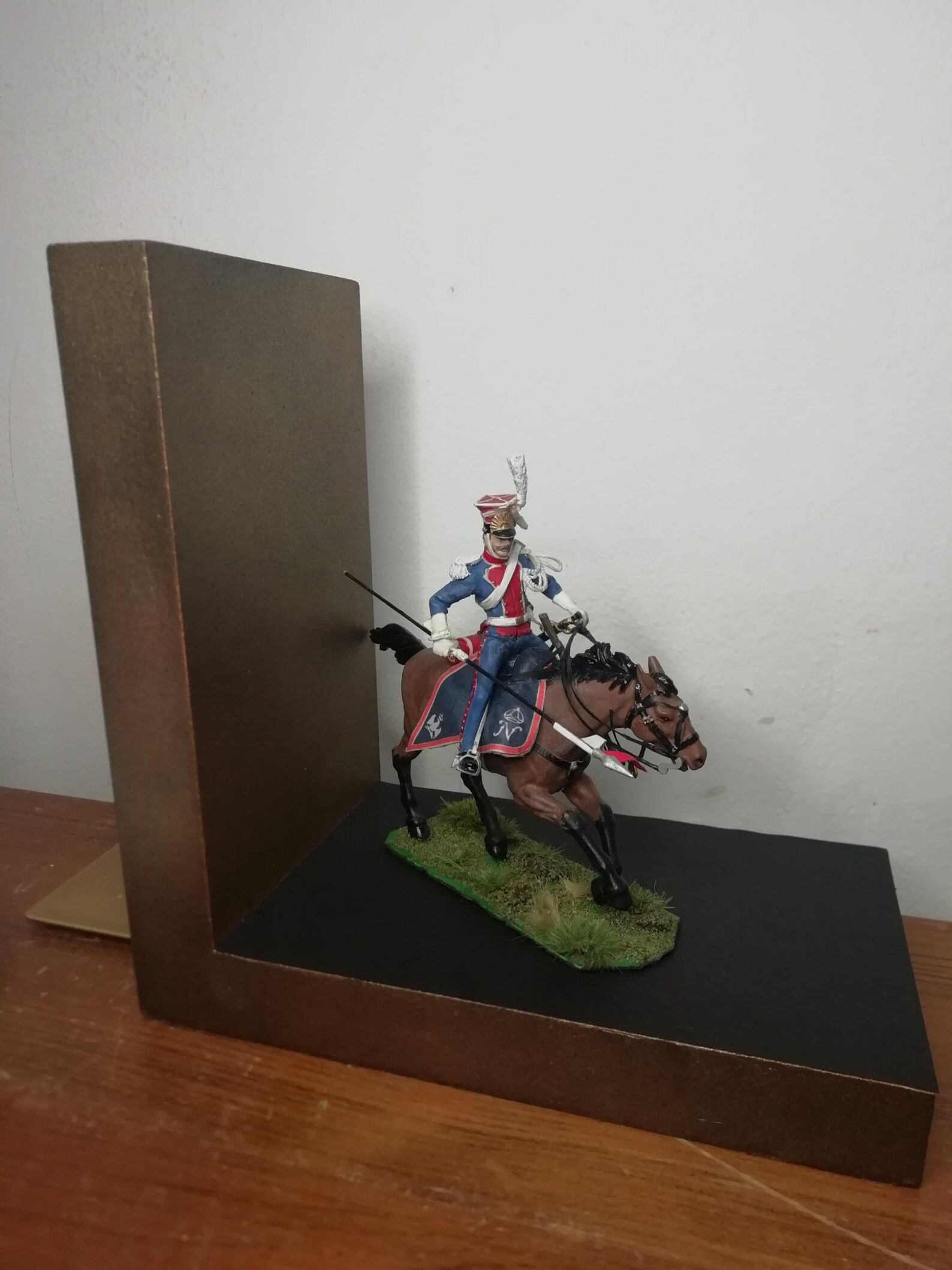Military Bookends Napoleonic Cavalry Pair British Dragoon and French ...
