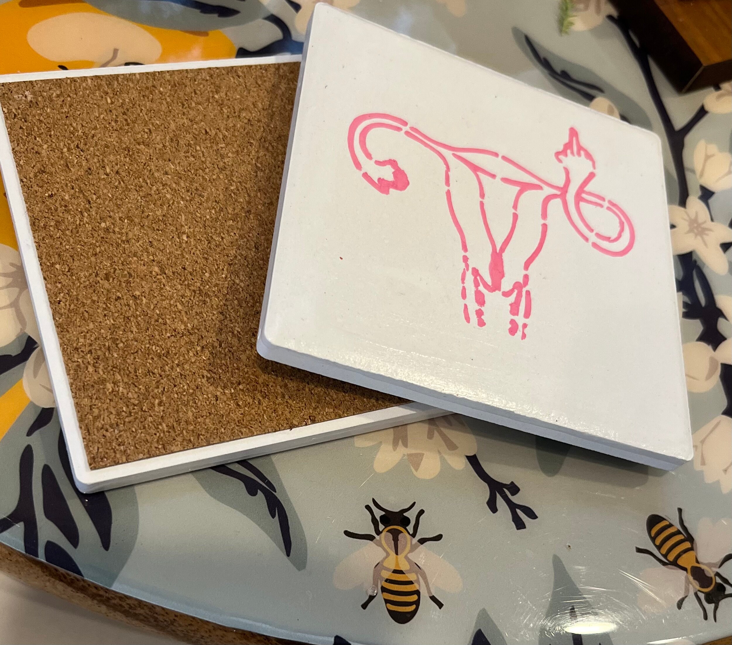 Angry Uterus Coaster/ Middle Finger Uterus Coaster/ Feminist - Etsy