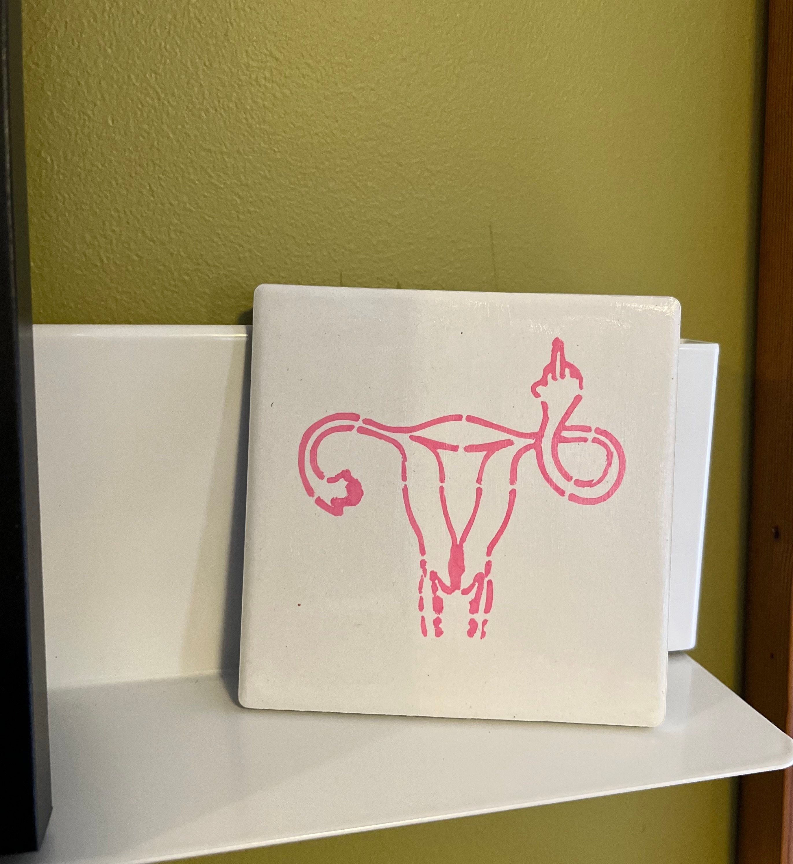 Angry Uterus Coaster/ Middle Finger Uterus Coaster/ Feminist - Etsy