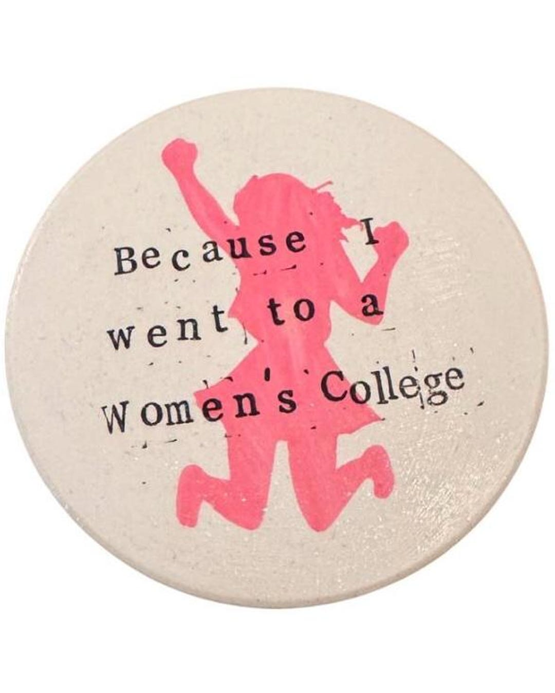 Women's College Alumna Ceramic Coaster, Hand Stenciled - Etsy