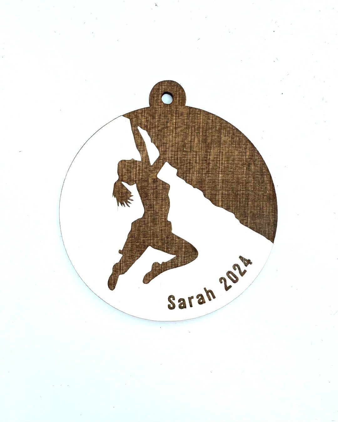 Personalized Female Rock Climber Christmas Ornament Bouldering Athlete ...