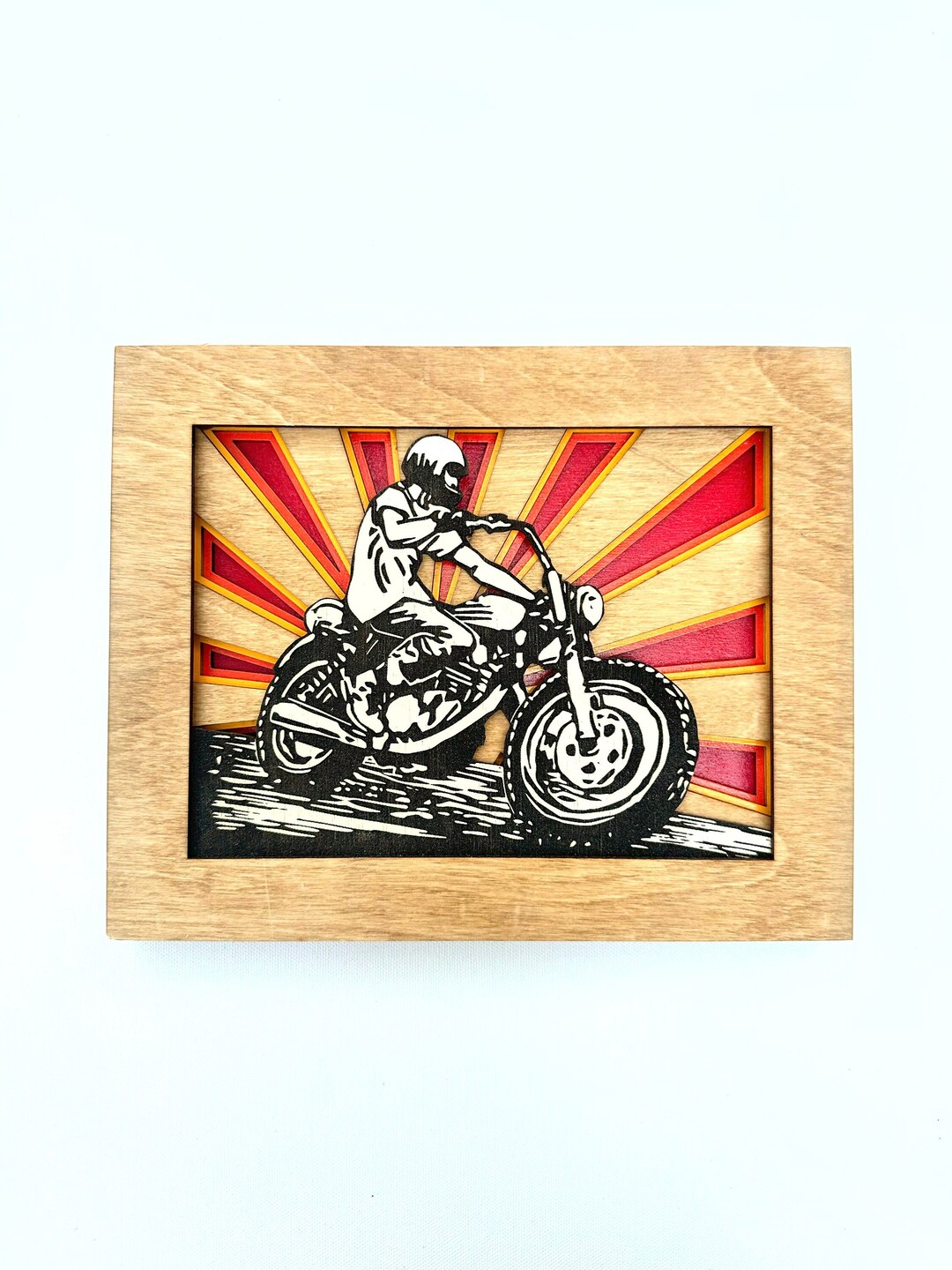 Motorcycle Artwork Rising Sun Sign High Contrast Dirt Bike Art ...