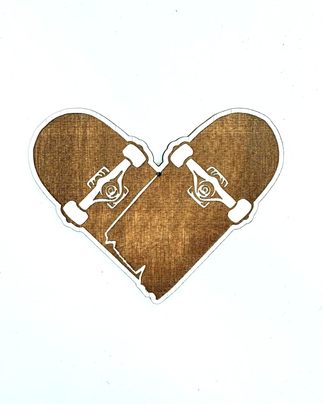 Broken Skateboard Heart Shaped Christmas Ornament Bombing Hills ...