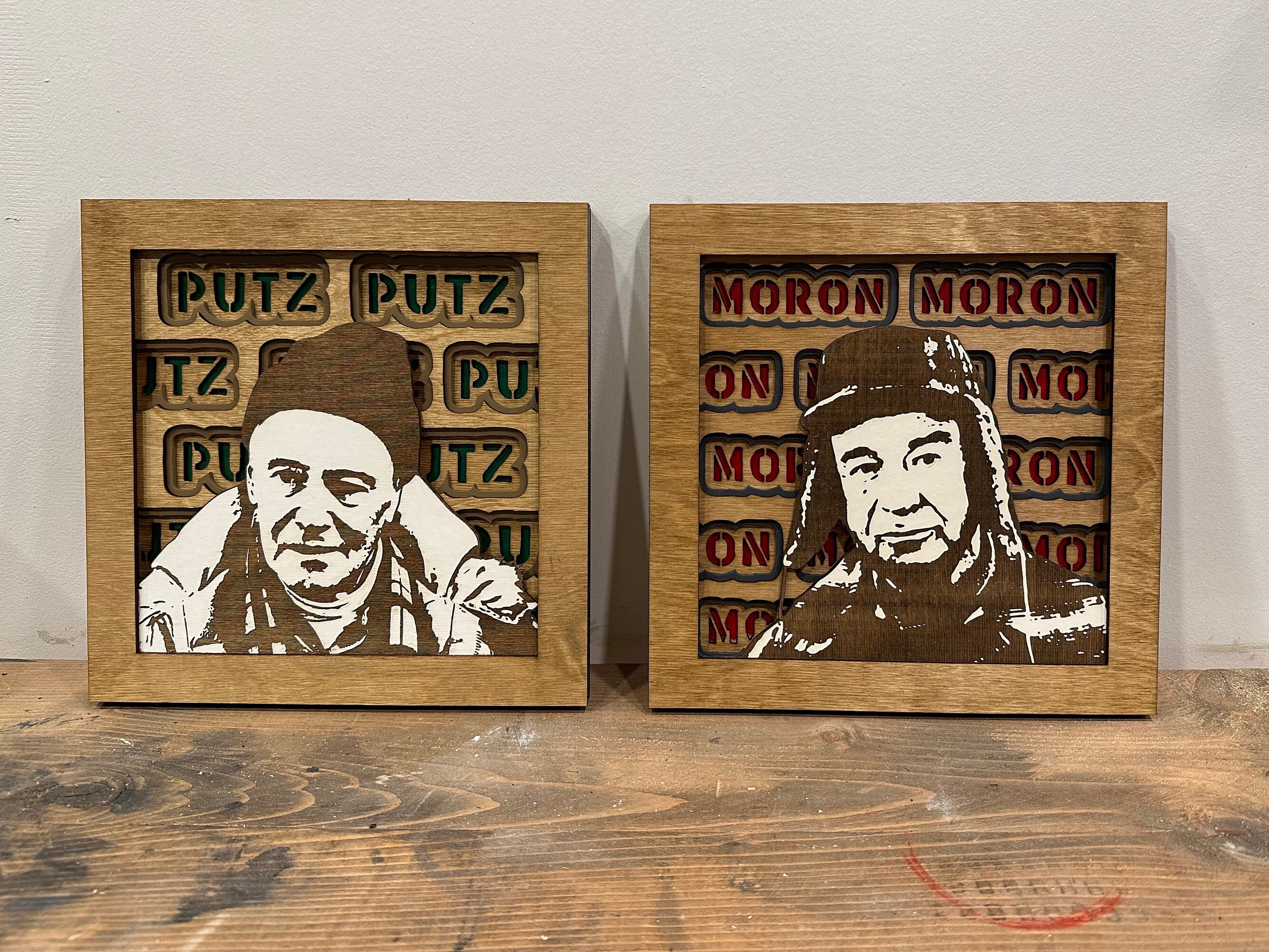Grumpy Old Men Wood Portraits 11"x11" Each Max Goldberg and John ...