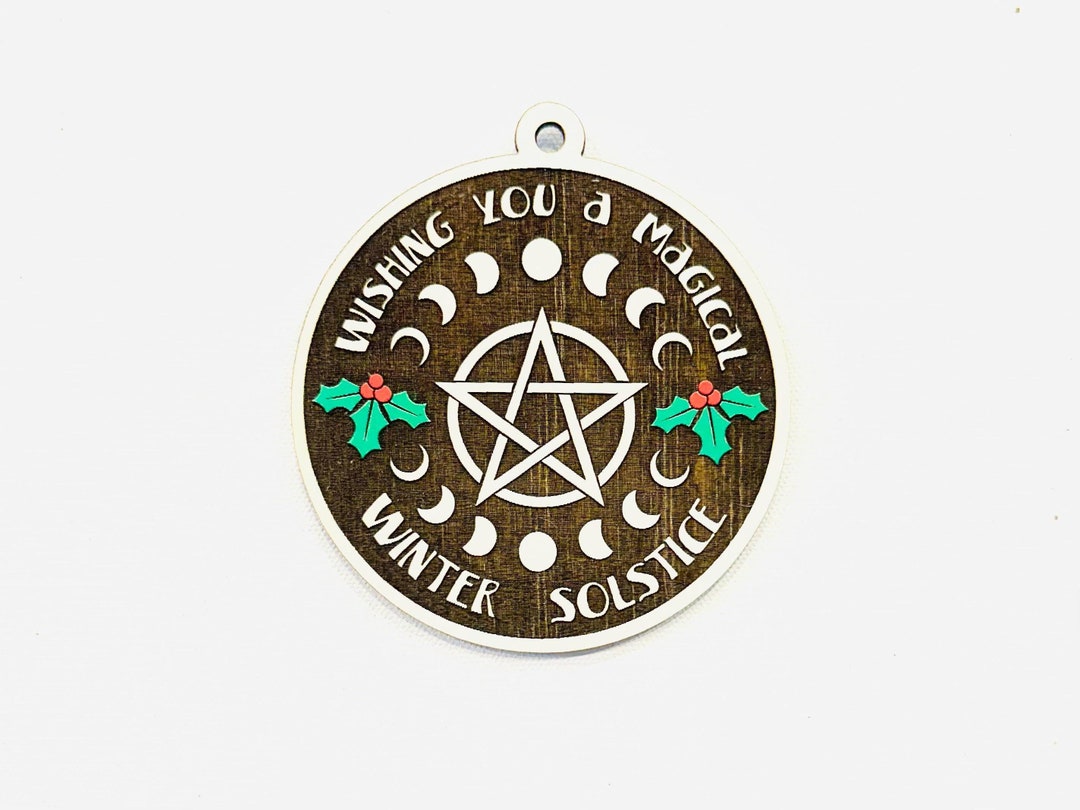 Pagan Yule Ornament. Moon Cycle Ornament. Winter Solstice Ornament ...