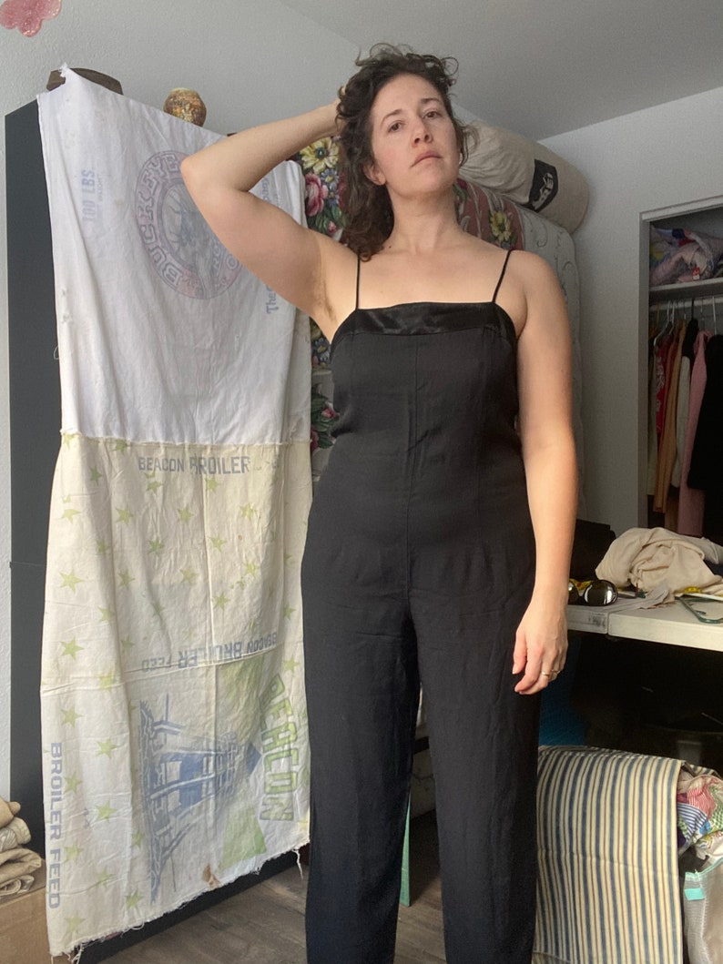 90s Slinky, Little, Black, Jumpsuit - Etsy