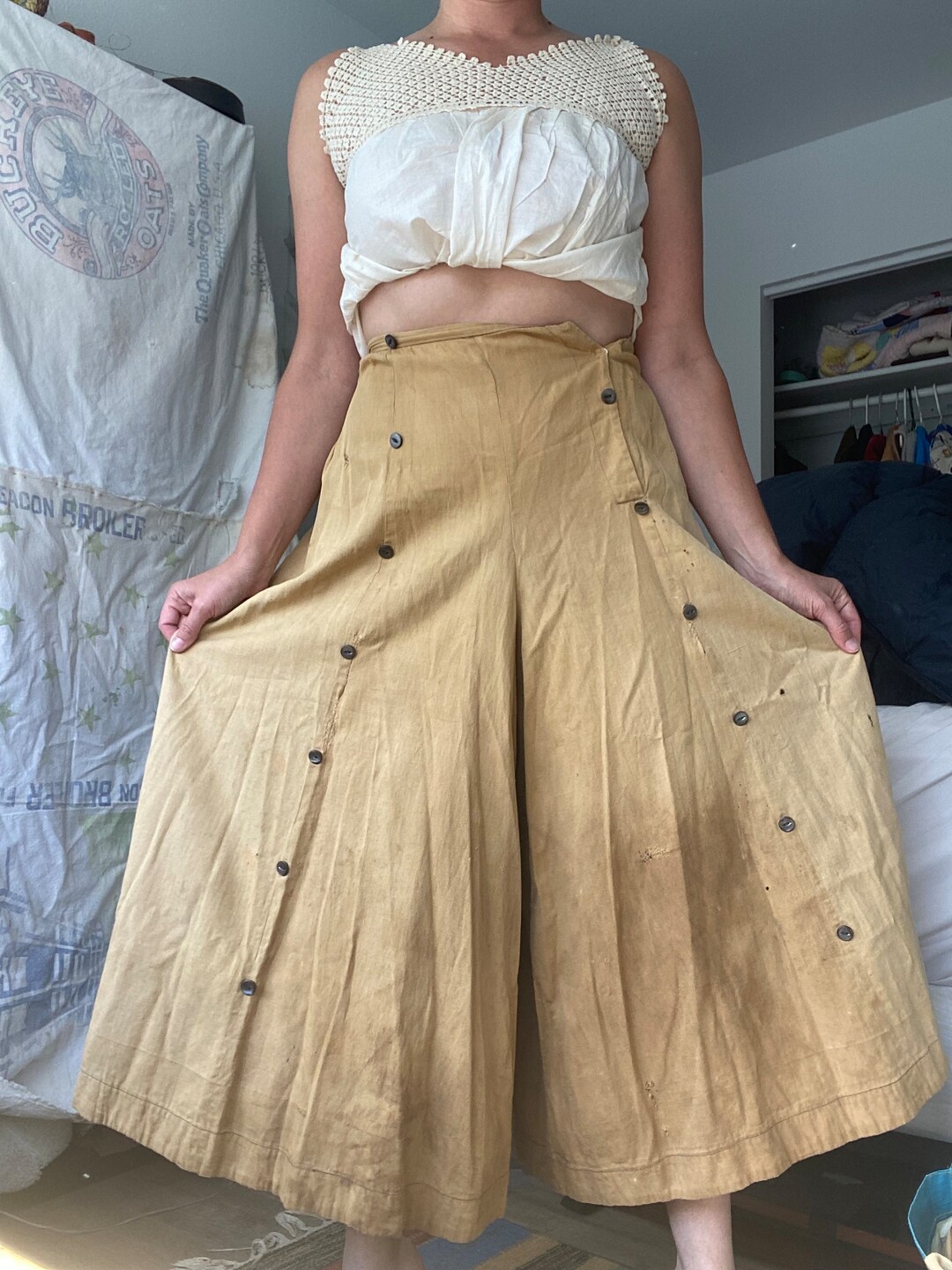 Antique Victorian Early 1900’s Split Skirt Riding Pants 28” Waist - Etsy