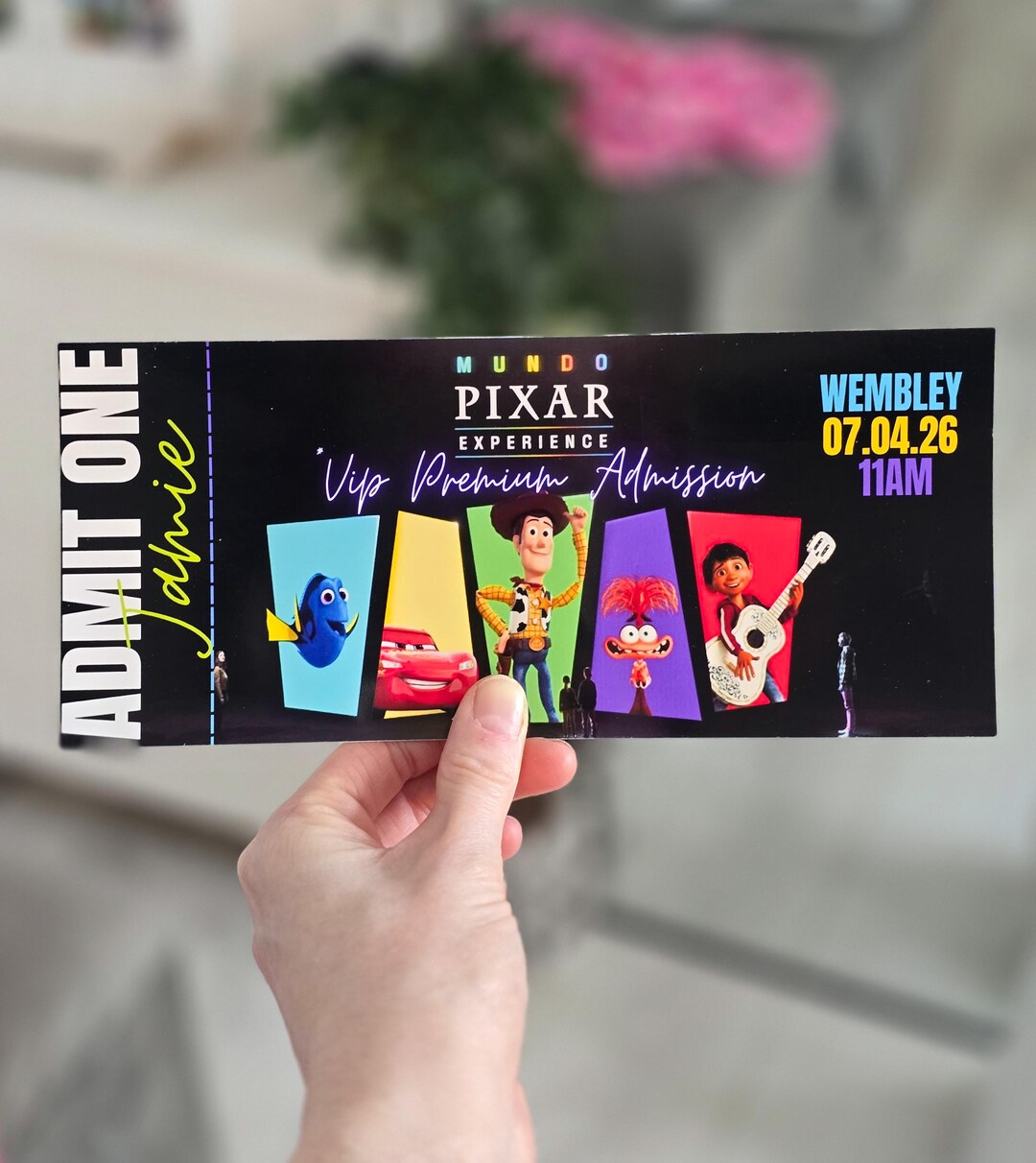 Mundo Mock Ticket: Personalised Reveal, Fake Tickets - Etsy