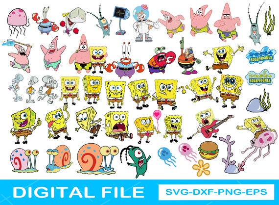 dxf Spongebob png Spongebob Cricut Sponge Bob svg Square Pants svg ...