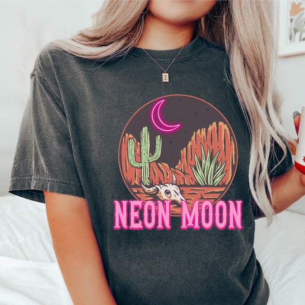 Oversized Neon Moon Shirt - Etsy