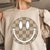 Checkered Pattern Smiley Face Shirt, Retro Smile Shirt, Trendy Smile ...