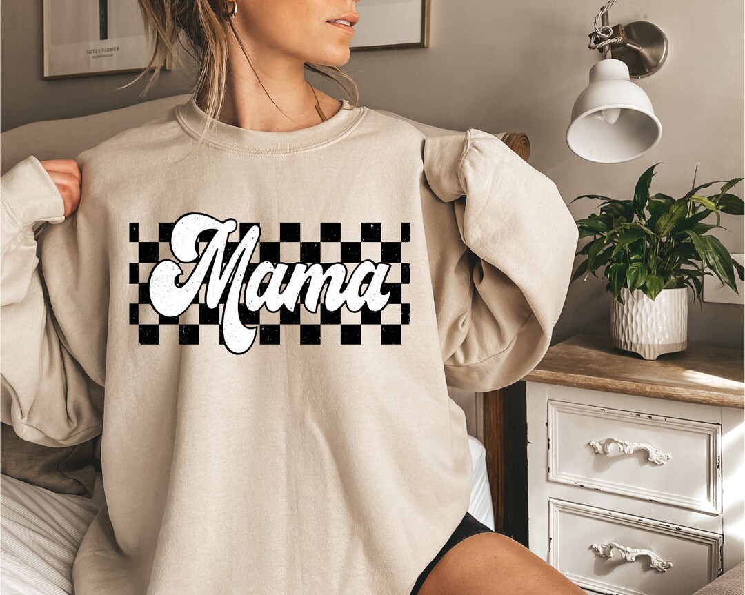 Mama Graphic Sweatshirt, Retro Shirt for Moms, Mamma Sweatshirt, Trendy ...