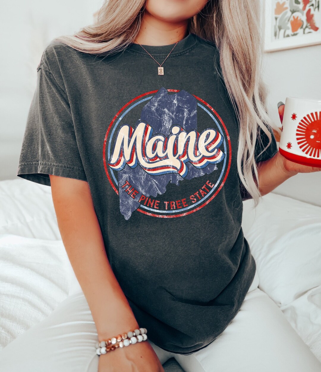 Maine T-Shirt, Maine Comfort Colors Shirt, Retro Shirt for Maine, Maine ...