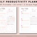 Daily Productivity Planner PDF Printable, 2 Unique Pages, US Letter ...