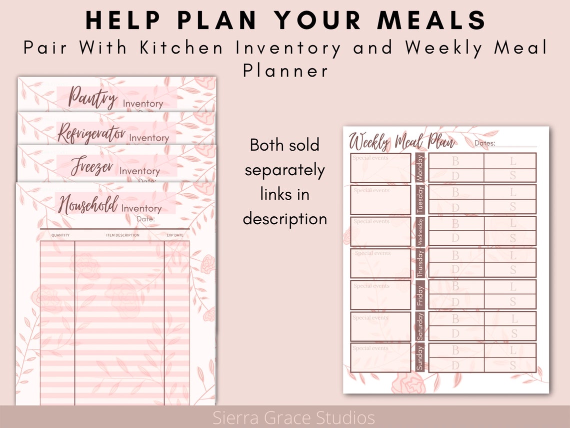 Grocery List Printable PDF Shopping Checklist Template Pre-filled and ...