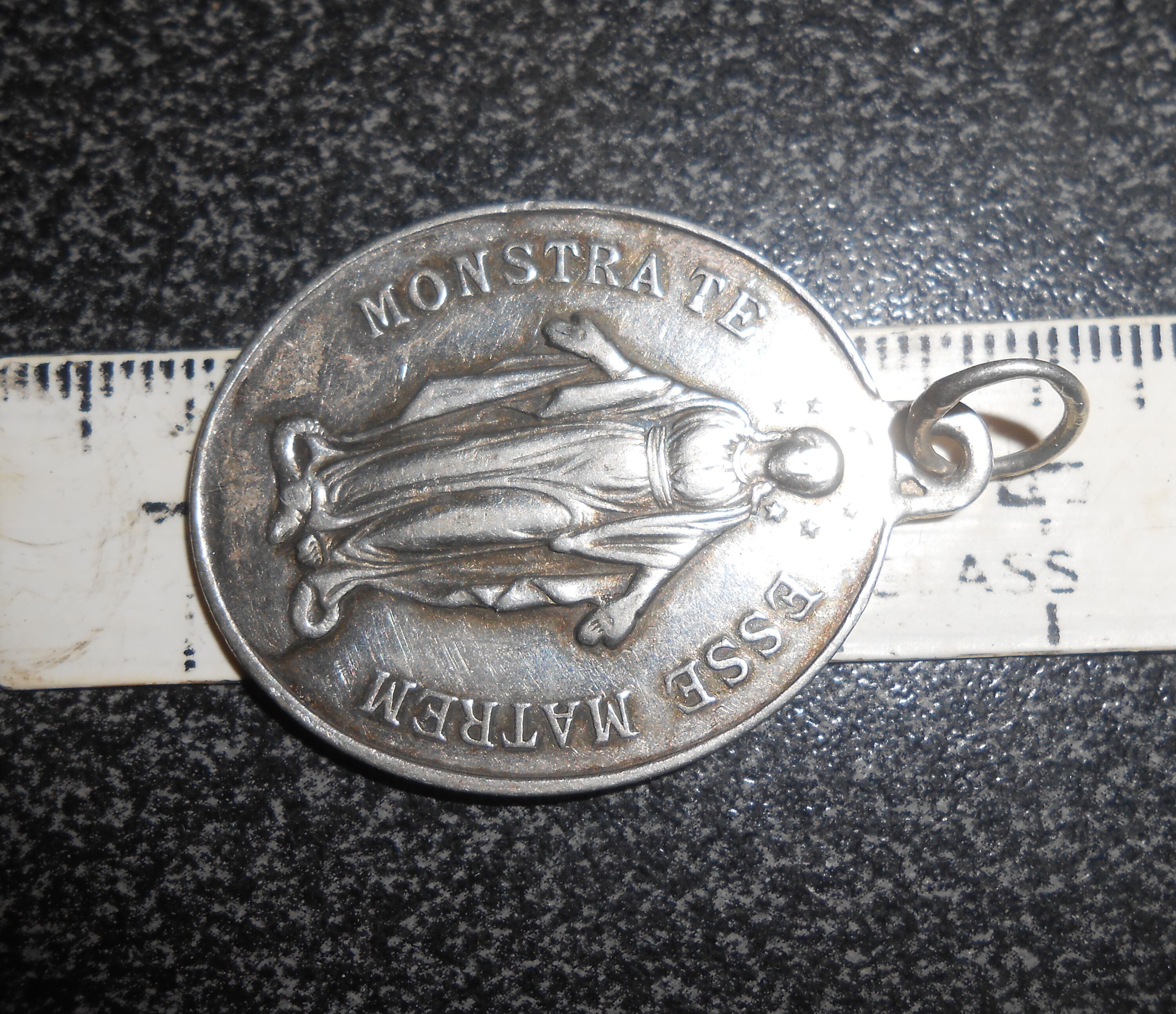 Monstra Te Esse Matrem Large French Silver Religious - Etsy