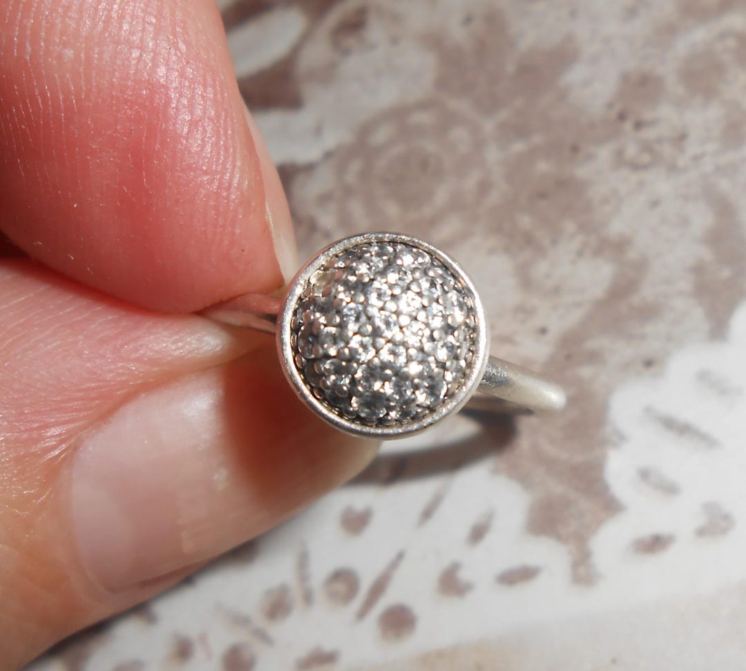 Vintage Pandora Lab Grown Diamond and Sterling Silver Ring - Etsy