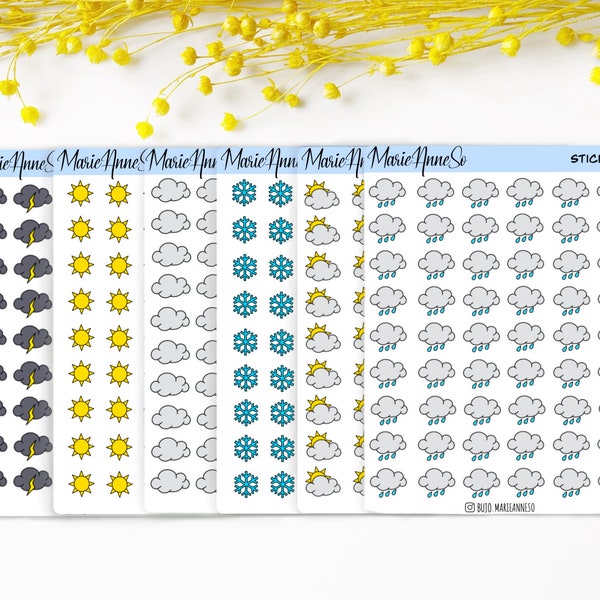 Weather Stickers - Etsy