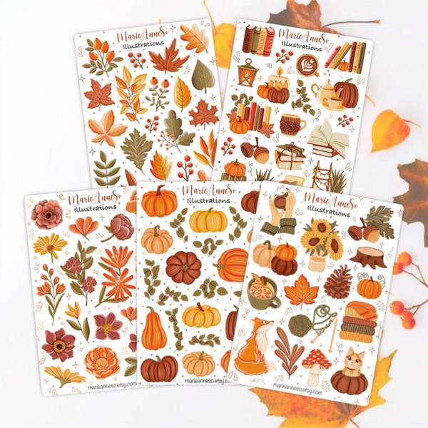 Autumn Planner Stickers - Etsy