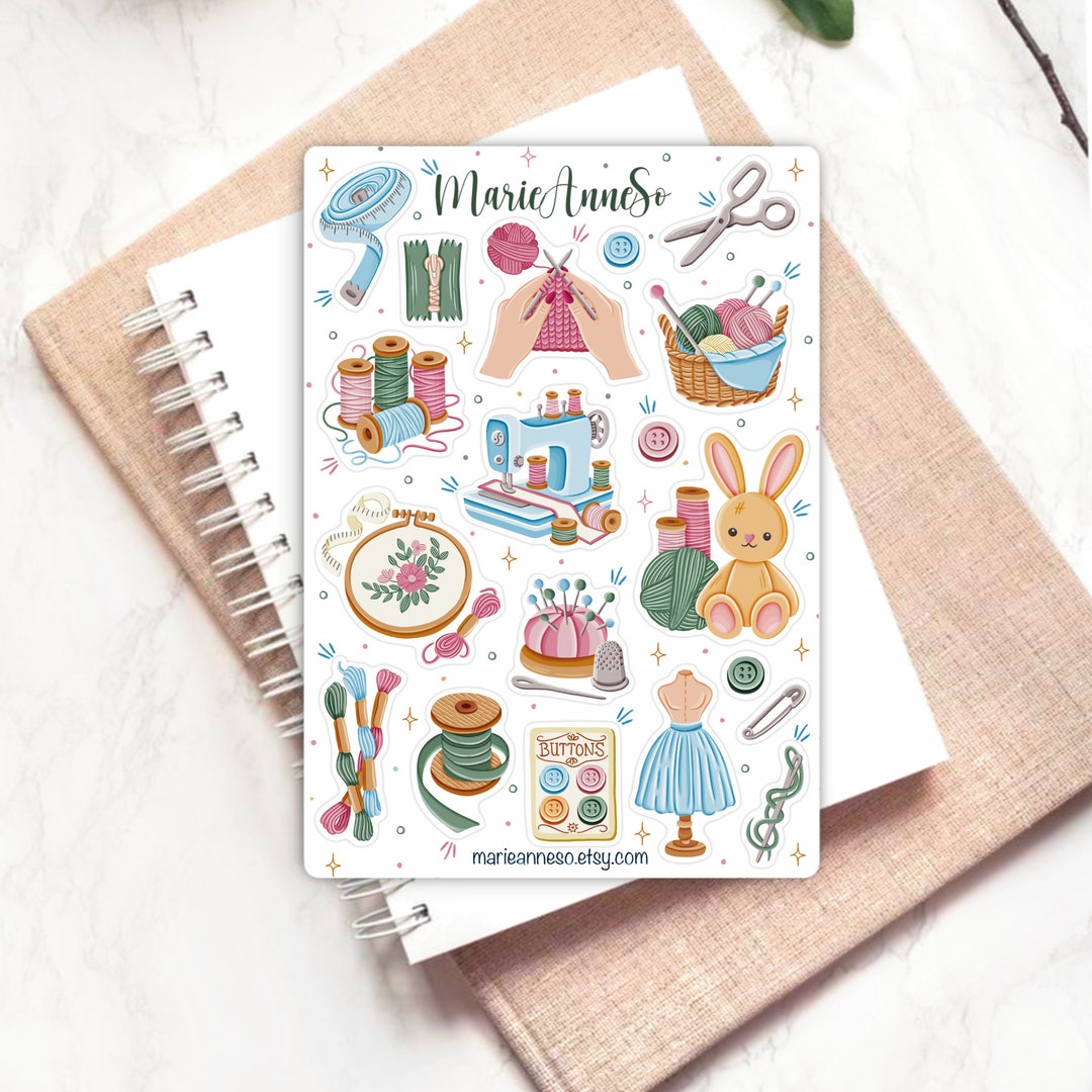 Creative Craft Sticker Sheet Embroidery, Knitting, Sewing, Cross Stitch ...