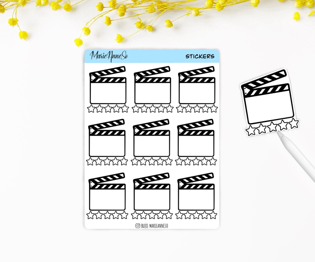 Stickers Évaluation Films et Séries | Autocollants Classement 5 Étoiles ...