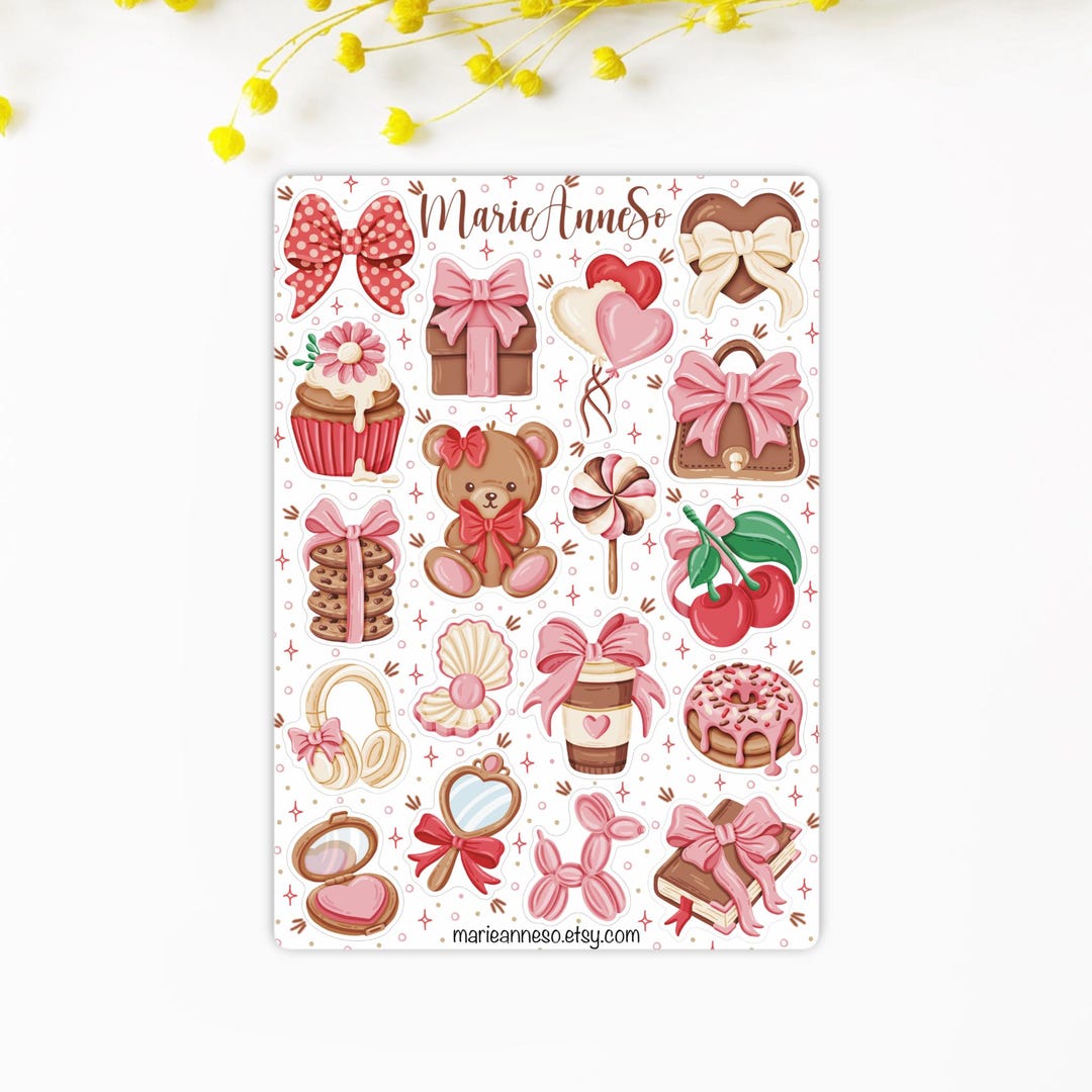 Feuille Dautocollants Thème Amour, Douceur Et Saint-valentin Stickers ...