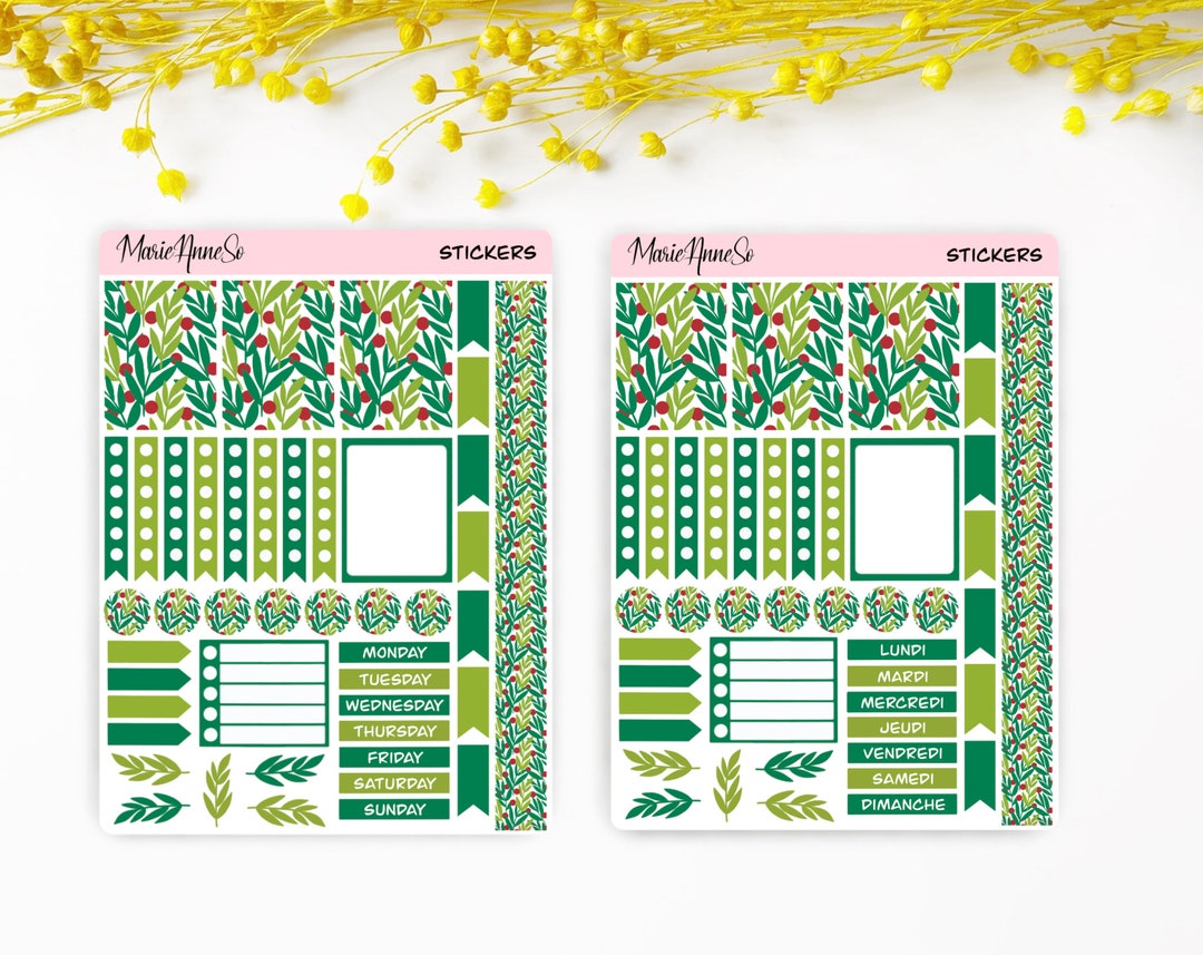 Washi Tape Sticker Sheet Plants and Greenery Theme Weekly Planner ...