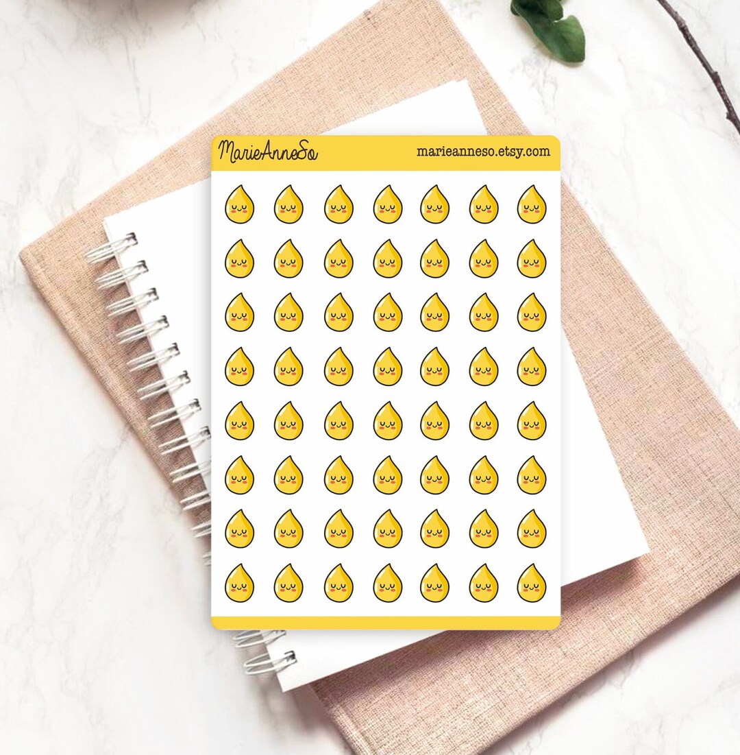 Potty Training Stickers - 56 Pee Drop Stickers - Habit Tracker ...
