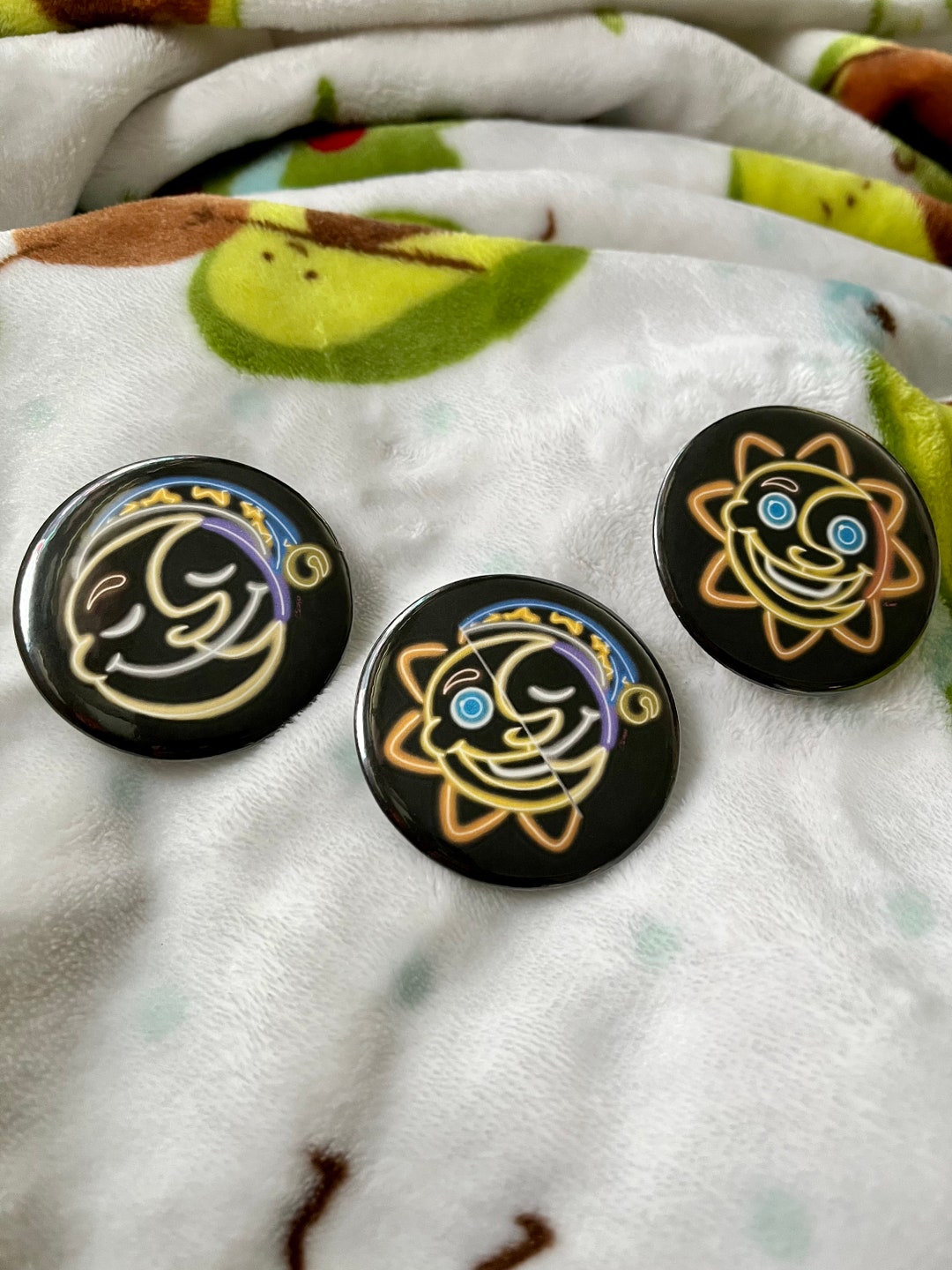 Sun,moon Buttons - Etsy