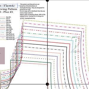 Flare Tunic Long Top PDF Sewing Pattern in Regular and Plus Sizes for ...