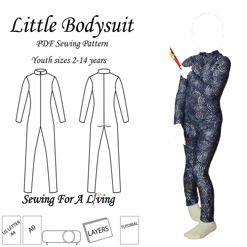 Catsuit Sewing Pattern Kids - Etsy