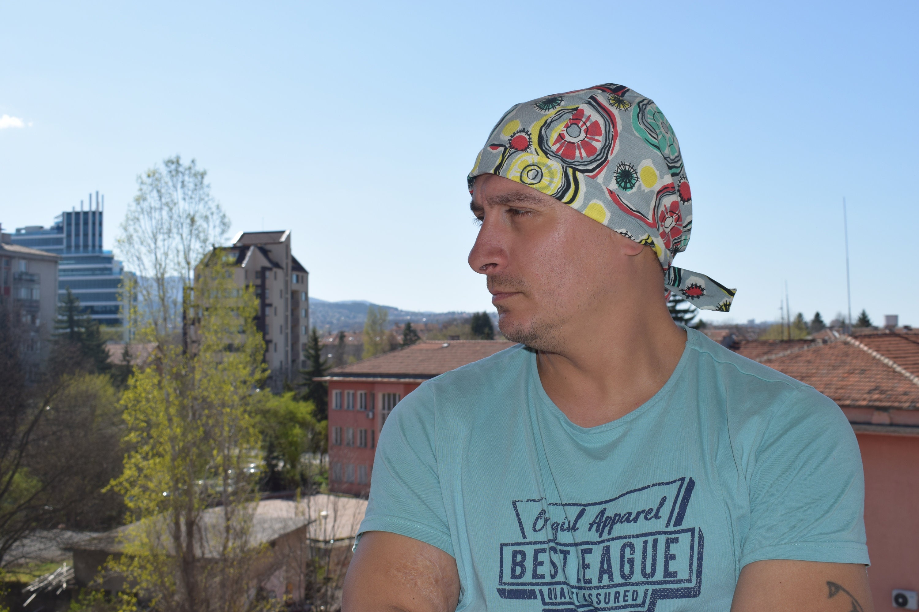 Bandana Pattern. Bandana Hat Sewing Pattern | Bandana Chemo Hat ...