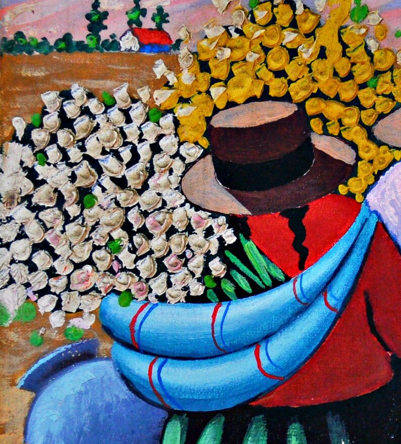 Peru / Peruvian Art Original Oil Painting / Free Shipping | Etsy