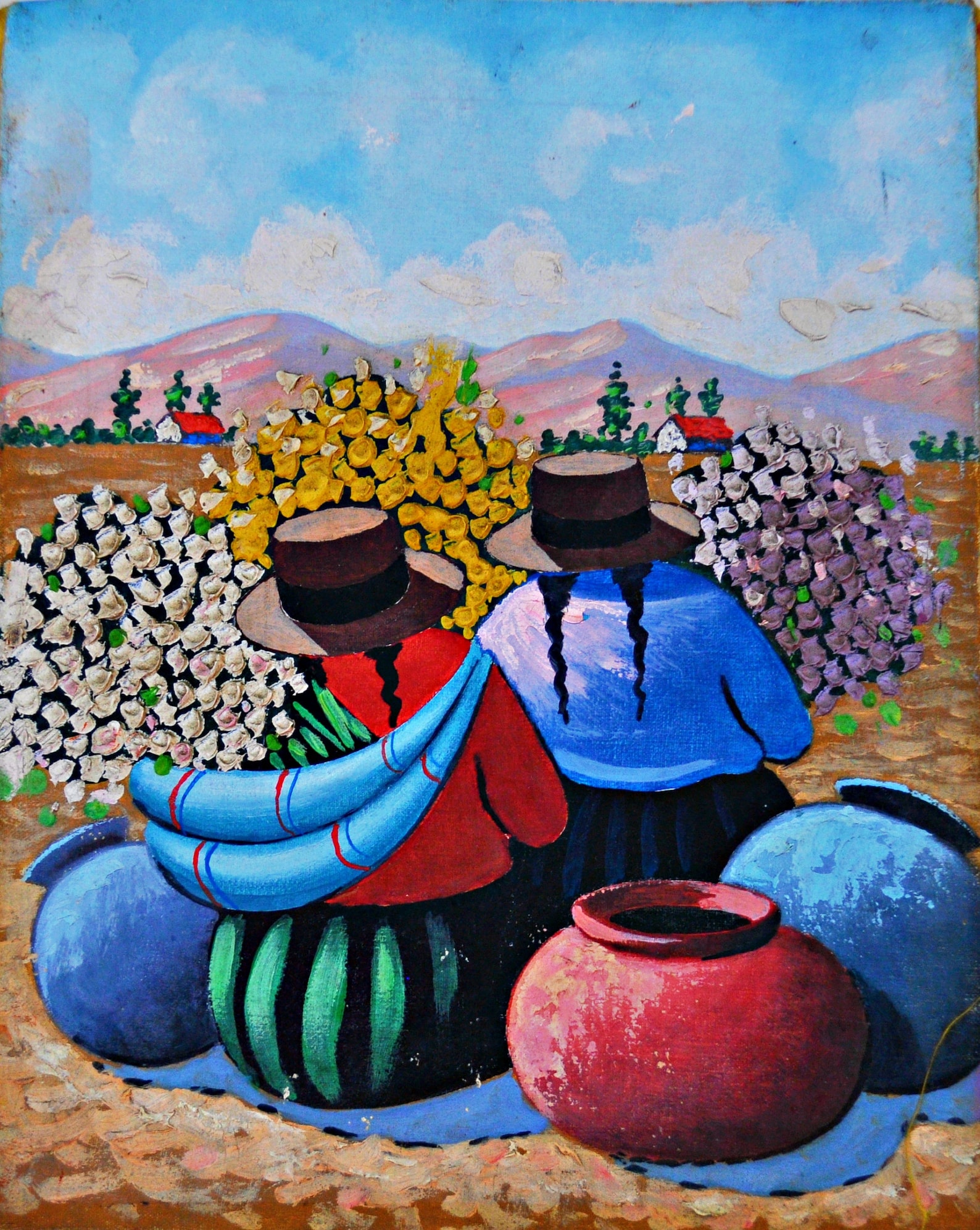 Perú / Arte Peruano Pintura al óleo Original / Envío Gratis en | Etsy