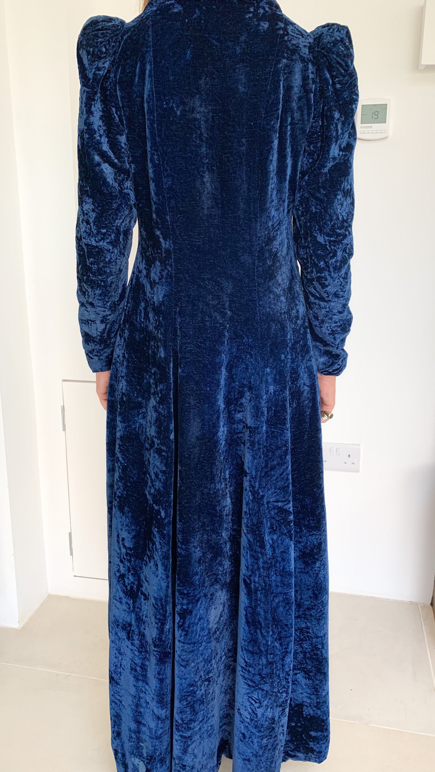 Vintage 70s Velvet Vampires Wife Style Dress - Etsy
