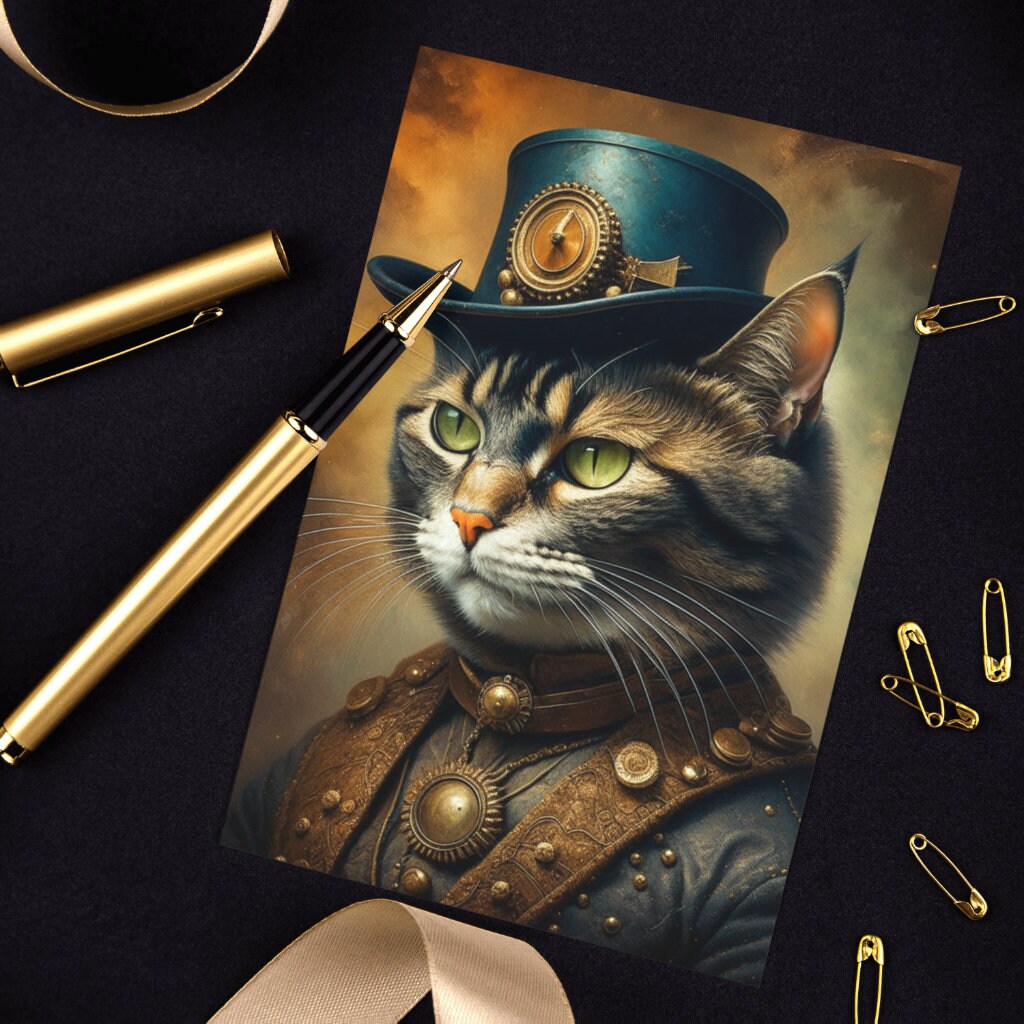 Steampunk Cat Wall Art - Etsy