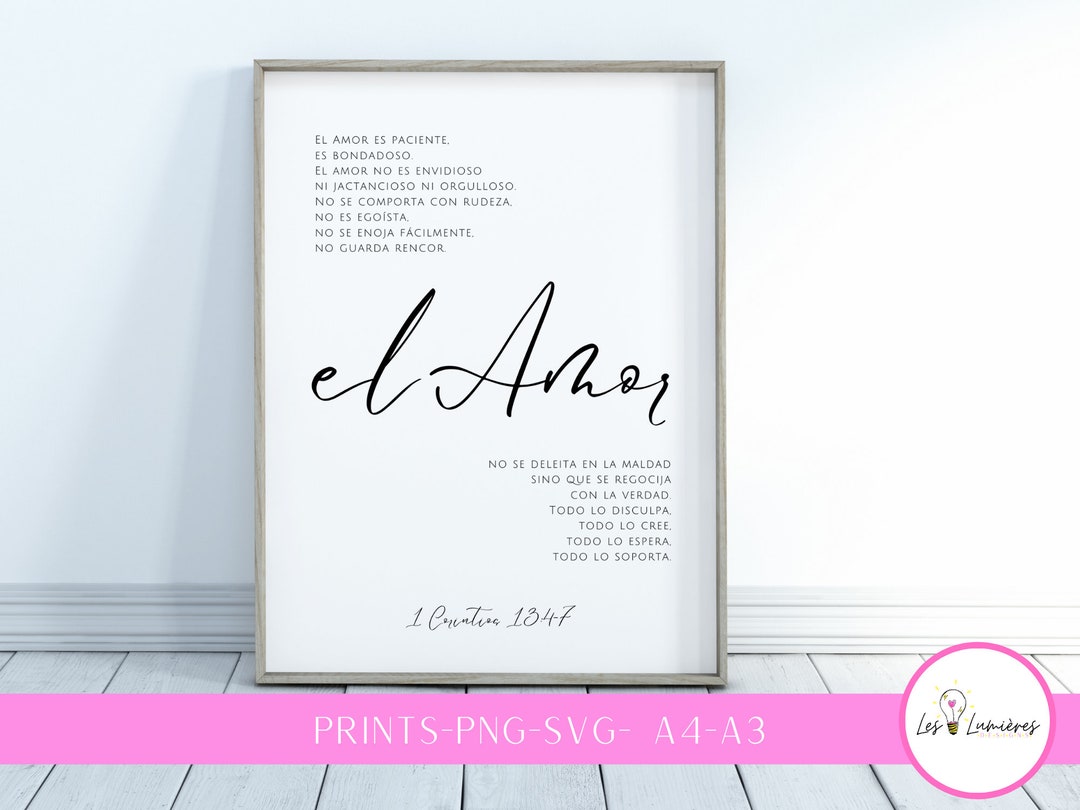 El Amor Es Paciente SVG, PNG Clipart ,biblia SVG, 1 Corintios 13:4-7 ...