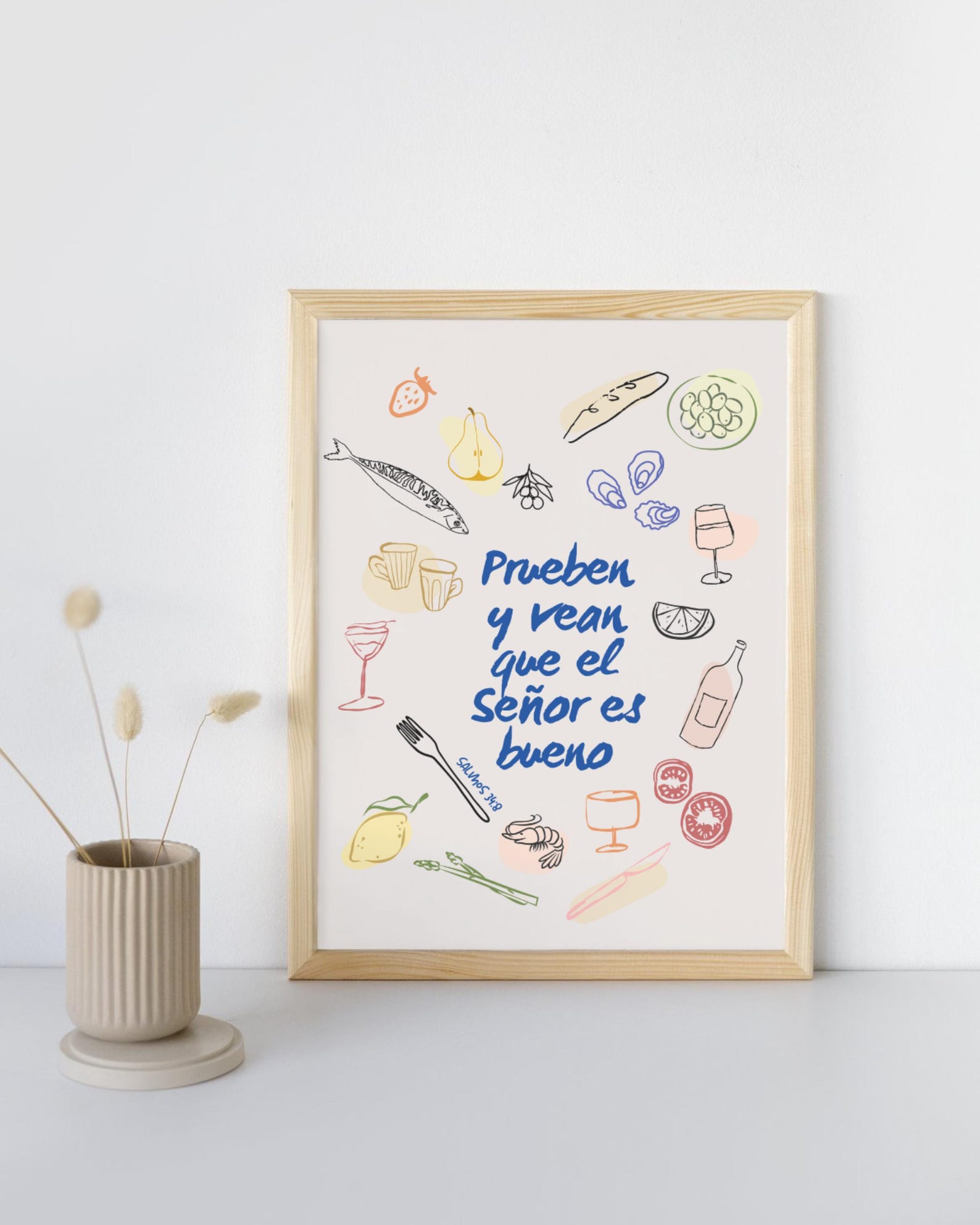 Psalm 34 Spanish Bible Verse Printable – Christian Wall Art – Digital ...