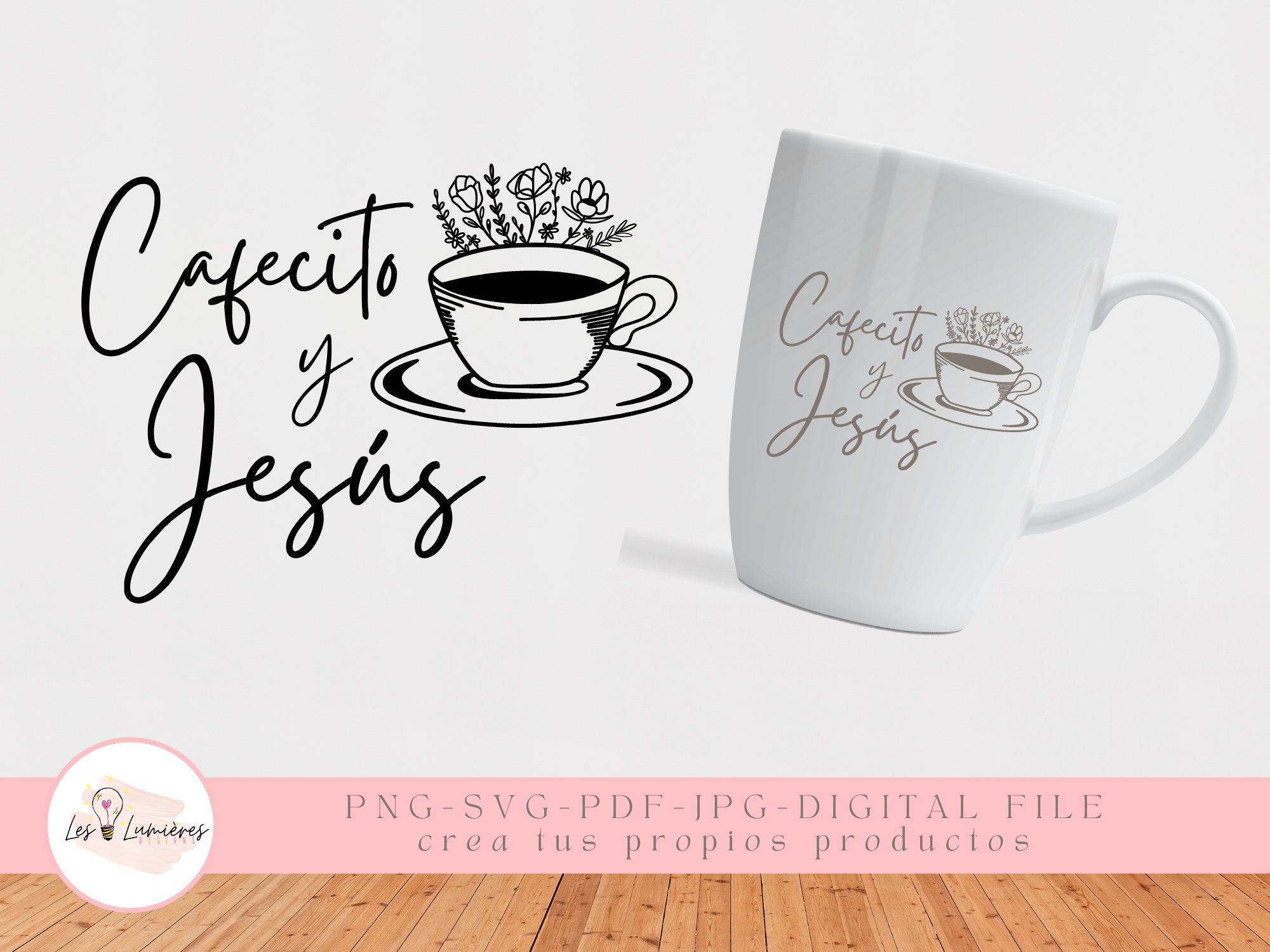 Cafecito Y Jesus SVG, PNG, Cricut, Diseños Cristianos, Frases ...