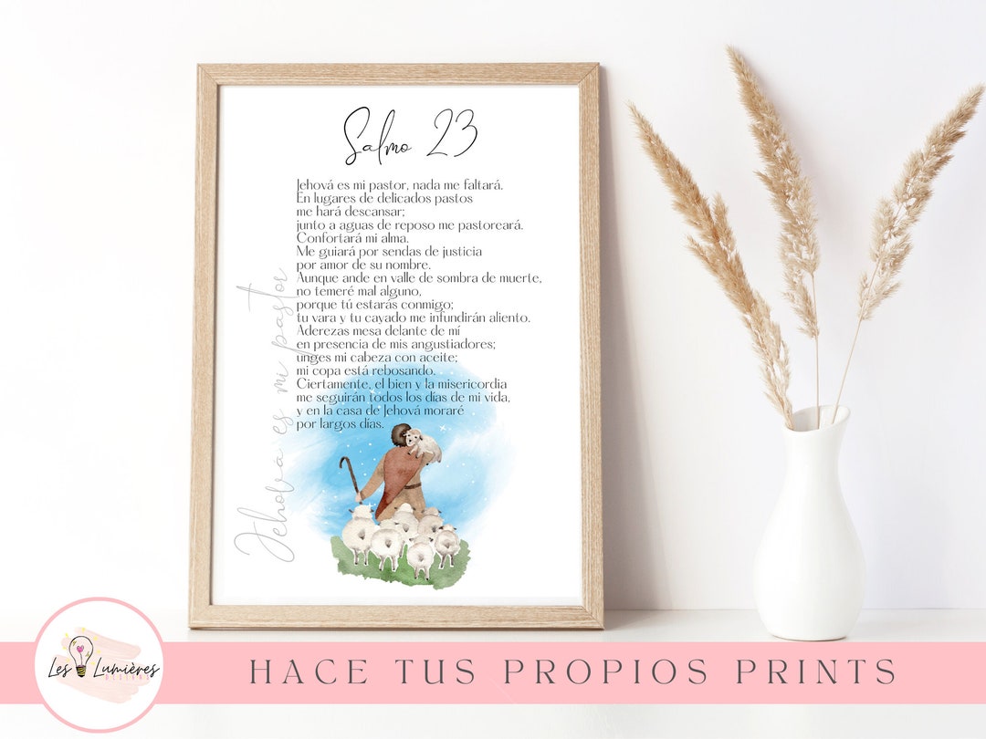 Salmo 23 RVR Jehova Es Mi Pastor Spanish Bible Verse Spanish - Etsy