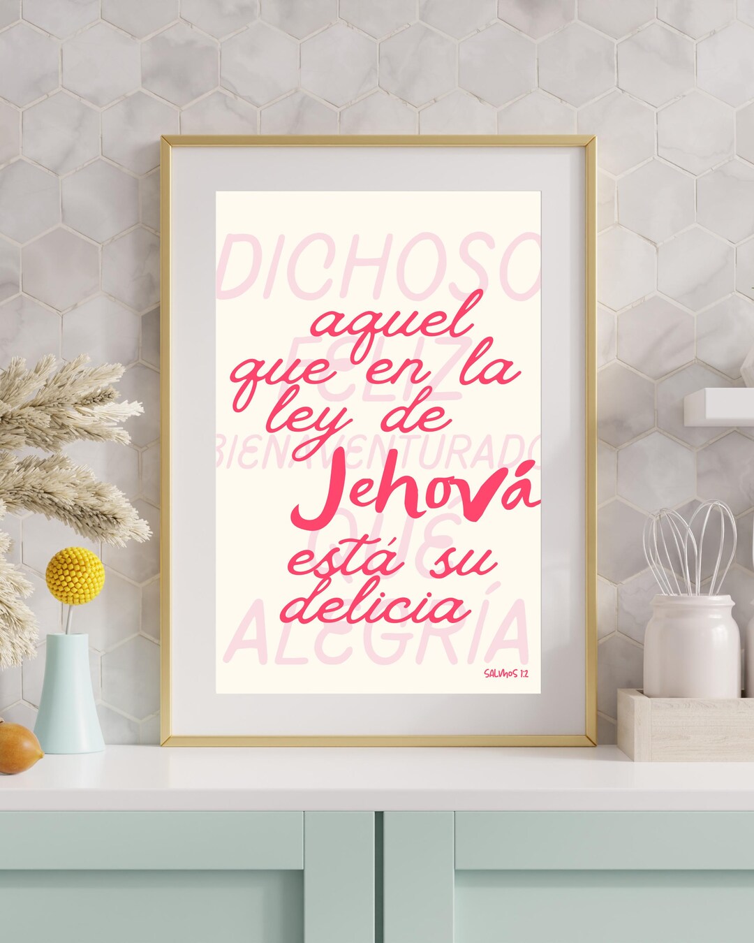 Psalm 1 Spanish Bible Verse Printable – Christian Wall Art – Digital ...