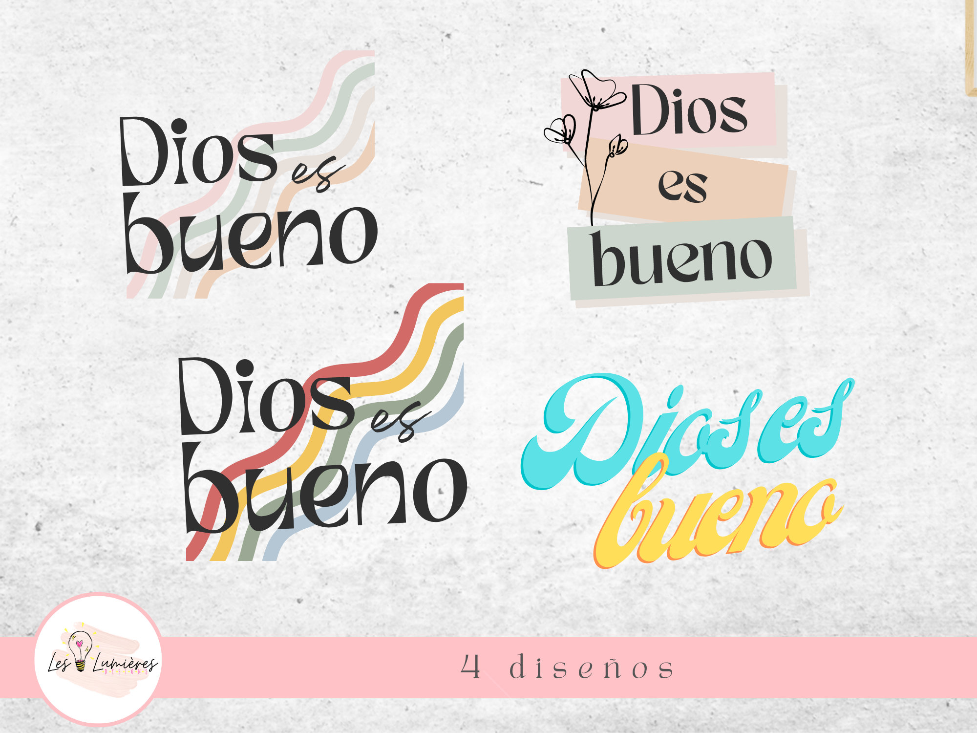 Dios Es Bueno Bundle 4 Diseños SVG, PNG Clipart, , Biblia, Dios Svg ...