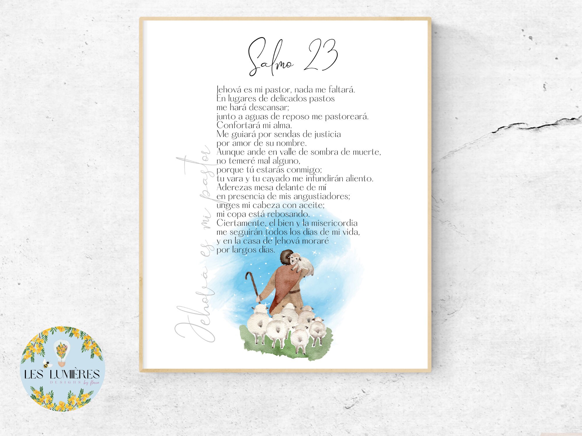 Salmo 23 RVR Jehova Es Mi Pastor, Spanish Bible Verse, Spanish ...