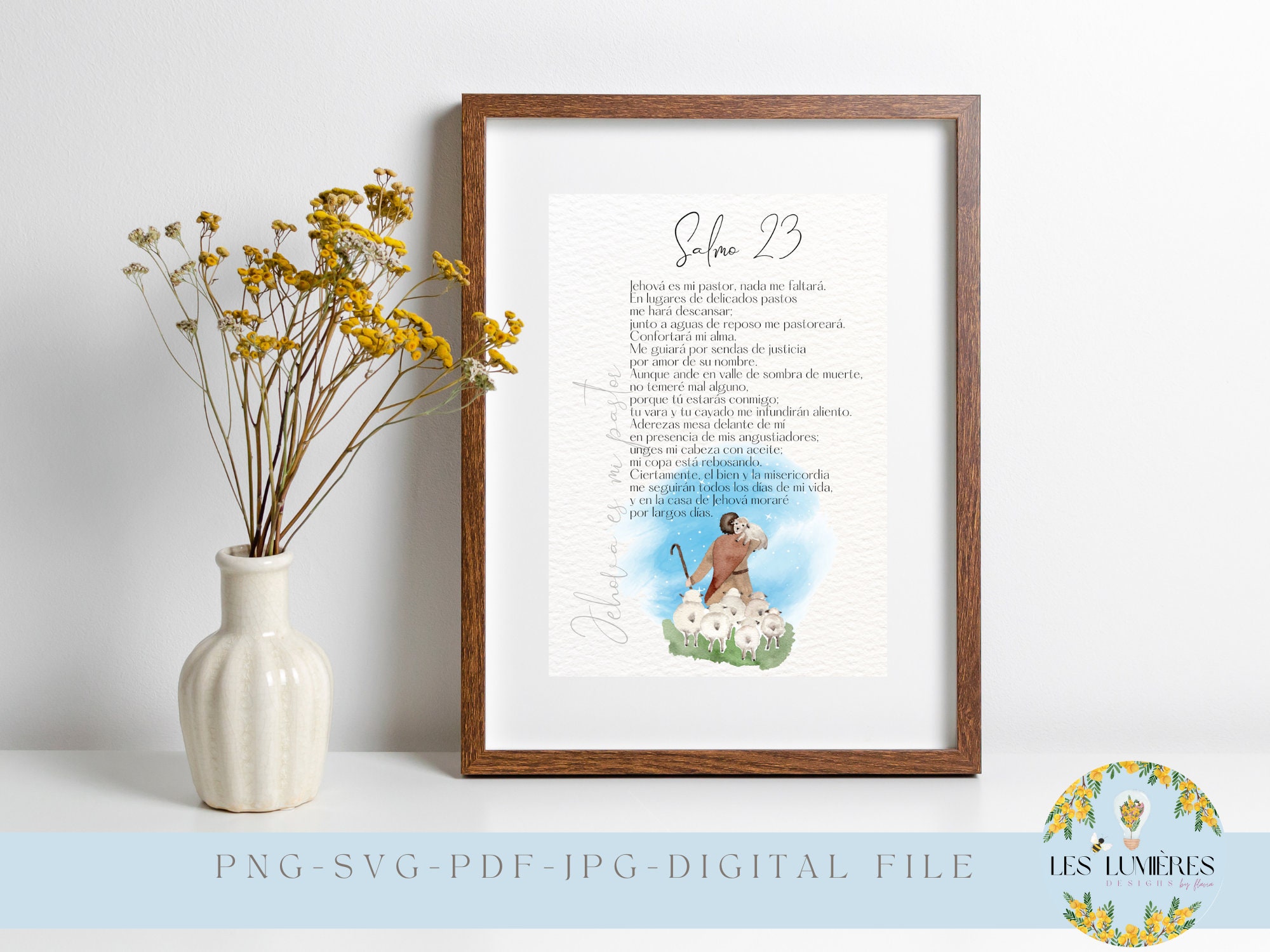 Salmo 23 RVR Jehova Es Mi Pastor, Spanish Bible Verse, Spanish ...