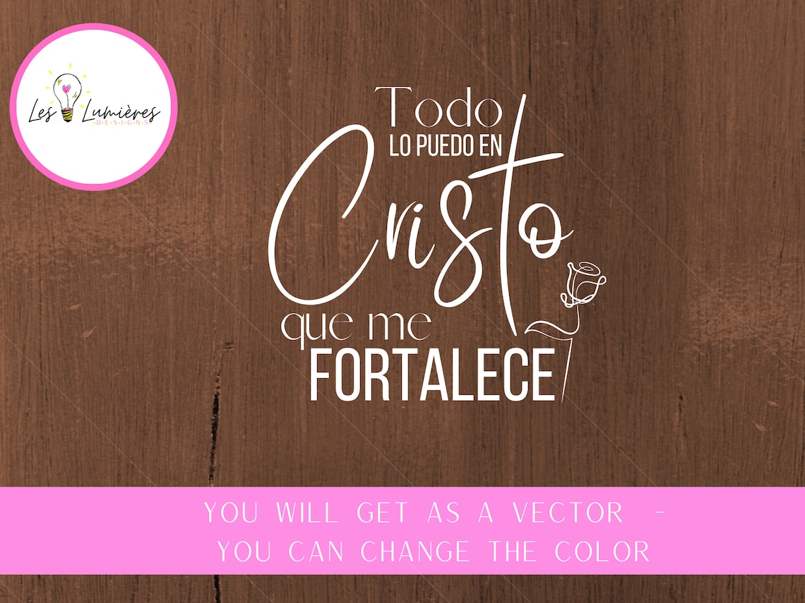 Todo lo puedo en Cristo que me fortalece SVG, PNG Clipart, Clipart ...