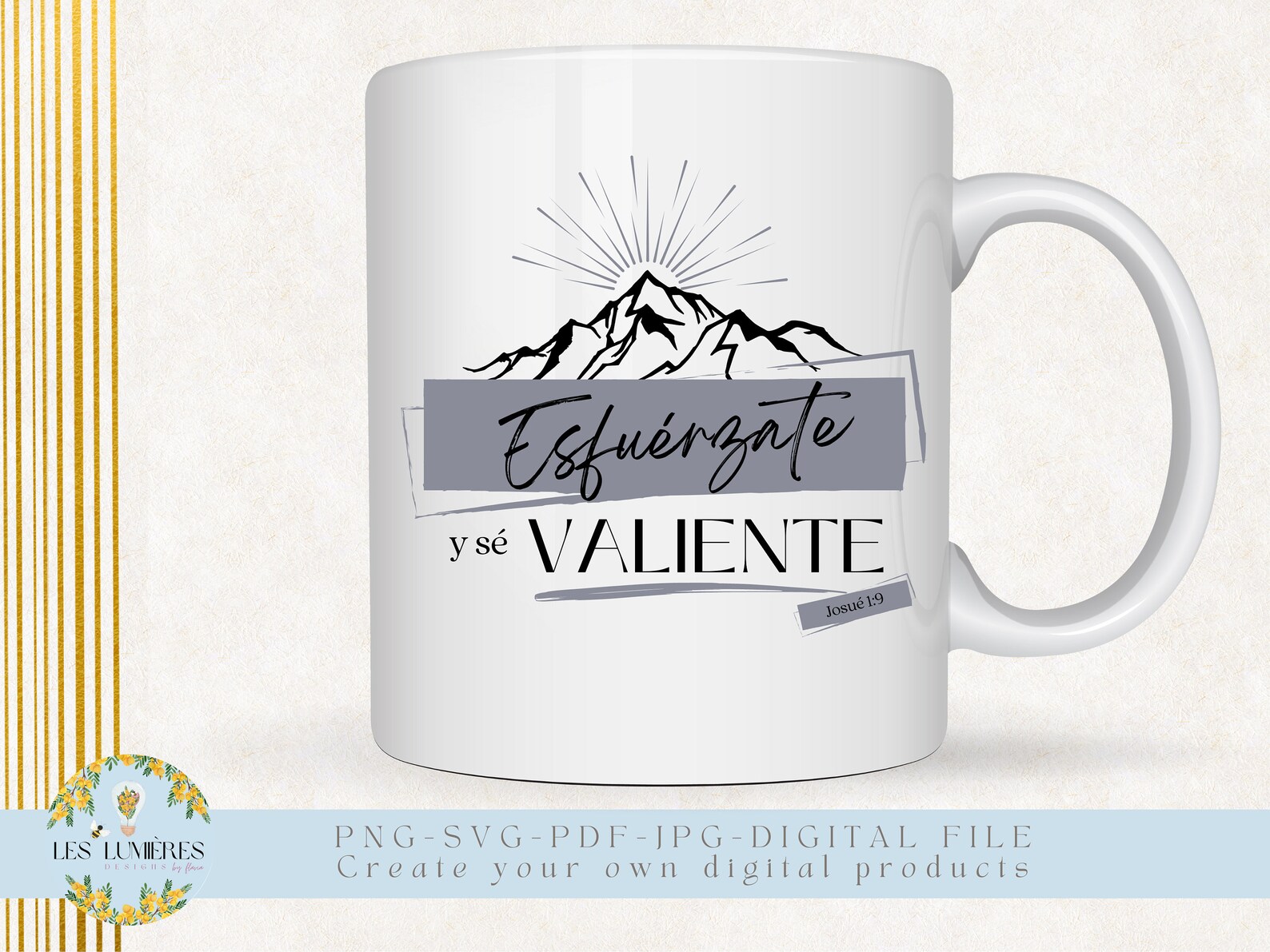 Esfuérzate Y Sé Valiente, Josué 1:9 SVG, PNG Clipart, Día Del Padre ...